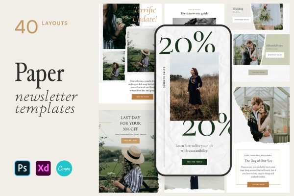 Paper Newsletter Templates - Sparrow and Snow