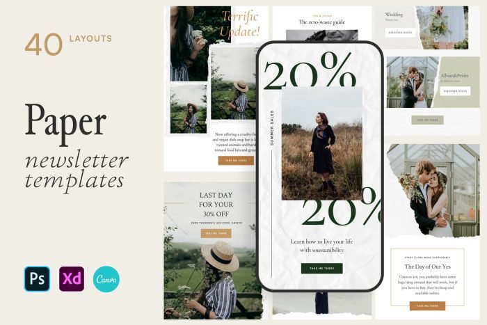 Paper Newsletter Templates - Sparrow and Snow