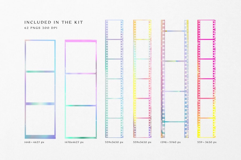 Gradient Film Frames | Elements - Sparrow and Snow